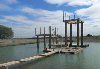 Leap in at Lake Hood