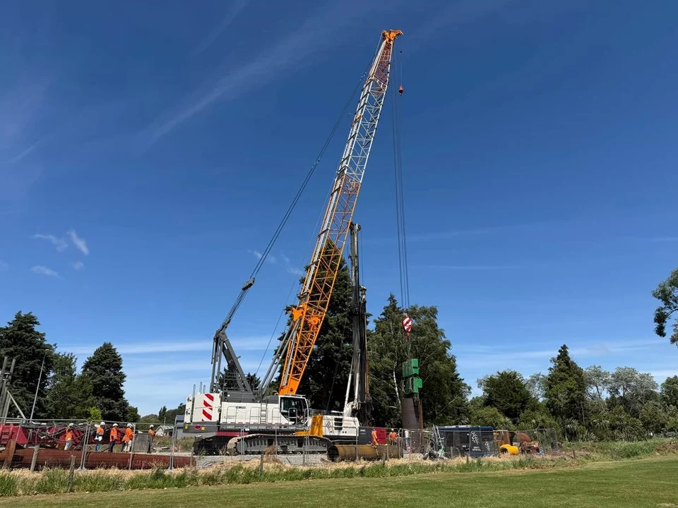 Trial piling completed for second Ashburton bridge project